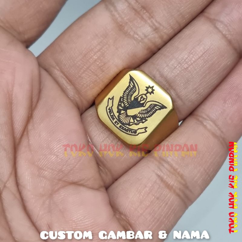 Jual cincin titanium custom velox et exactus perbakin BIN ukir grafir ...