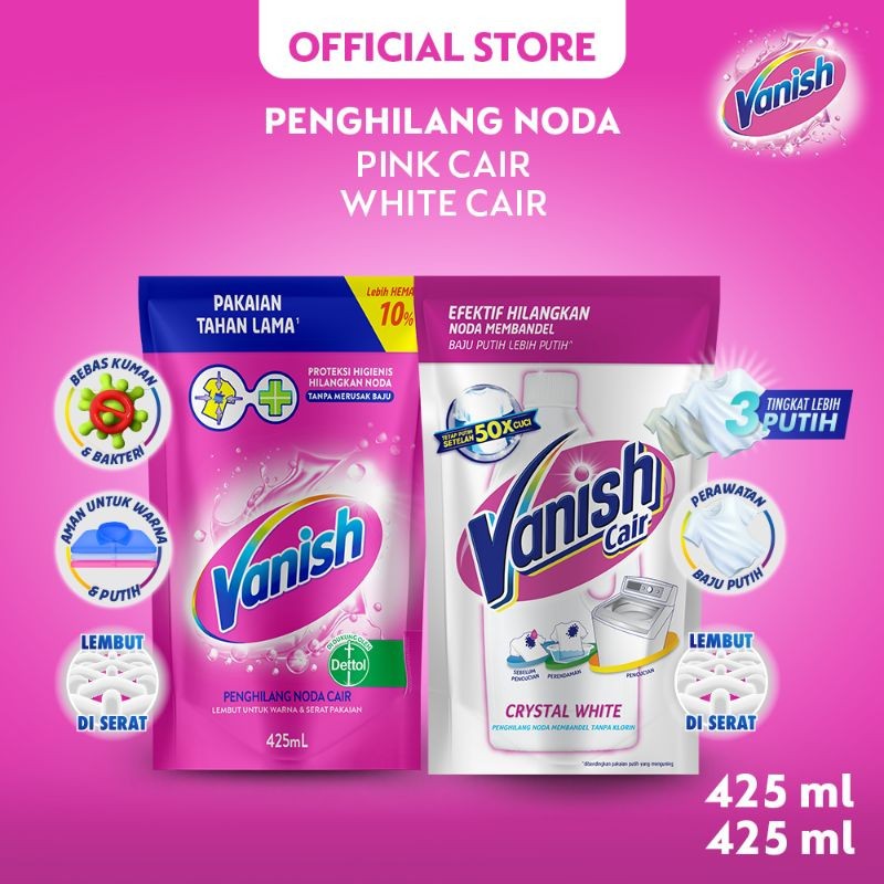 Jual Vanish Cair Refill 425ml - Penghilang Noda Pakaian - | Shopee Indonesia