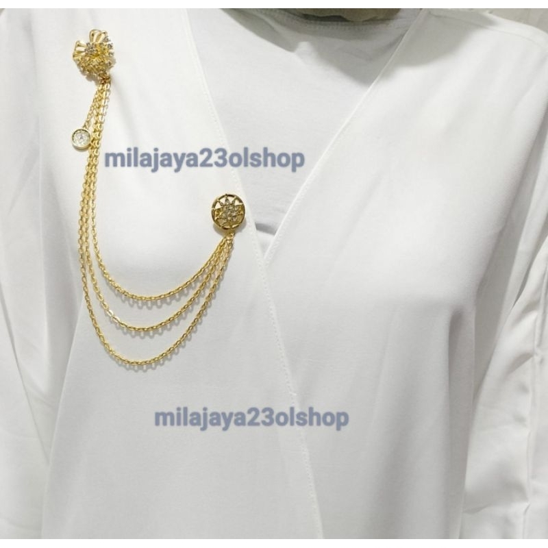 Jual Bros rantai kebaya / bros kebaya janggan / bros jas pin Clips ...
