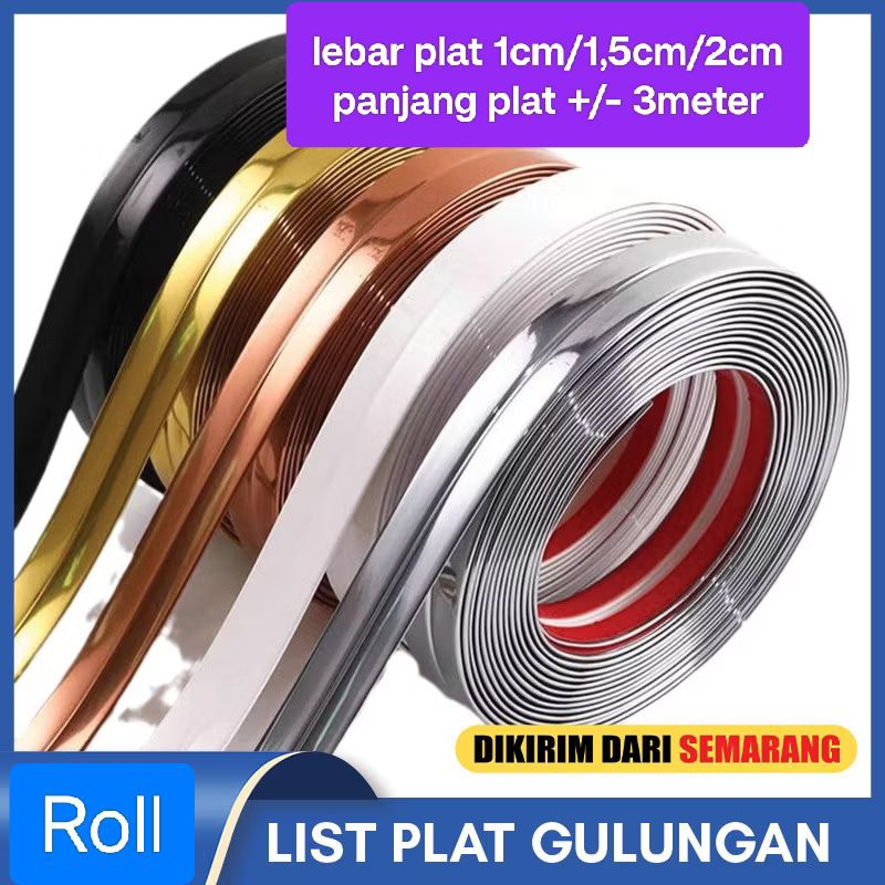 Jual List plat strip stainless panjang 3meter dekorasi ruangan | Shopee ...