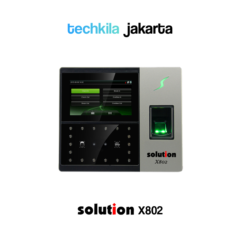 Jual SOLUTION X802 / MESIN ABSENSI PALM VEIN TOUCHLESS WAJAH FINGERPRINT | Shopee Indonesia