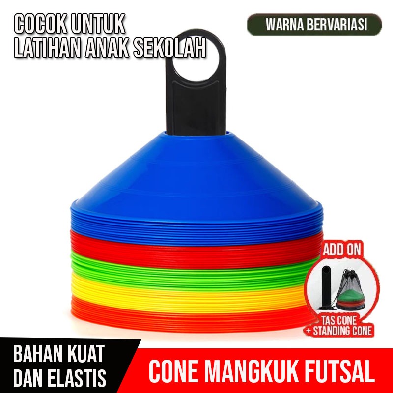 Jual SET 5 Cone Mangkok Bola Kaki Latihan Futsal Kun Marker / Cones ...