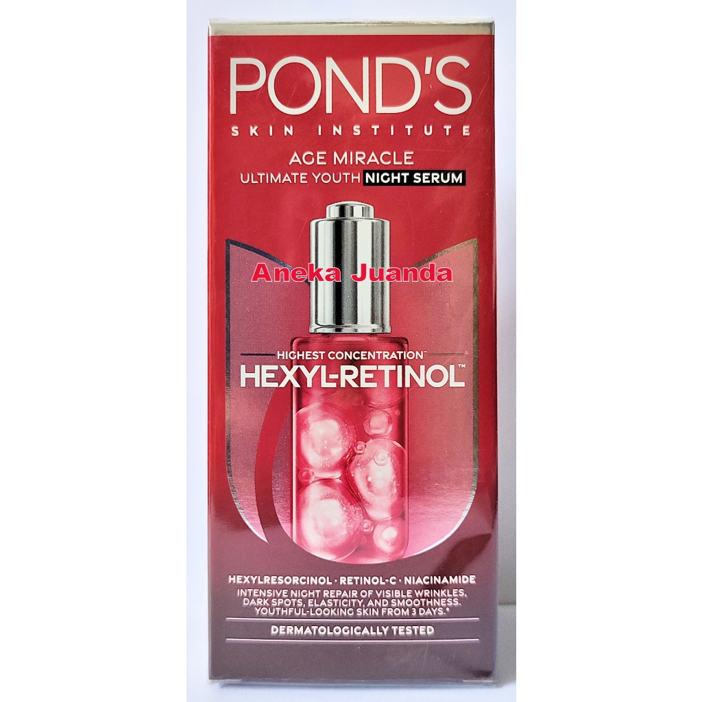 Jual Ponds age miracle ultimate youth night serum hexyl-retinol 30g ...