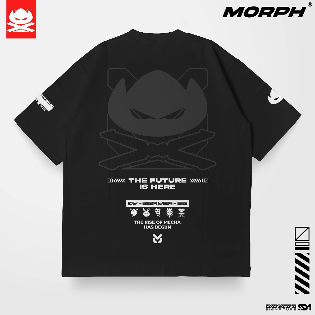 Jual MORPH STD Oversize T-Shirt Kaos Black - Morph Signature Kaos ...