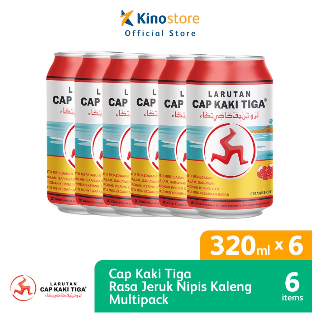 Jual Cap Kaki Tiga Rasa Strawberry Kaleng 320ml | Shopee Indonesia