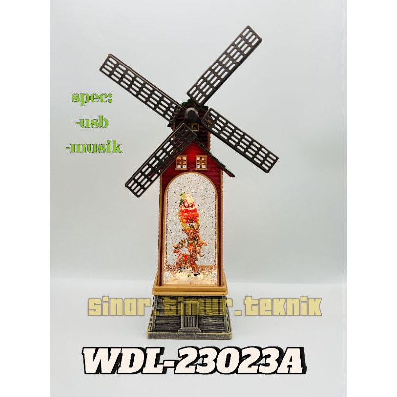 Jual WDL-23023A GLASS DOME SNOW GLOBE WINDMILL OLD MAN - SNOW WATER ...