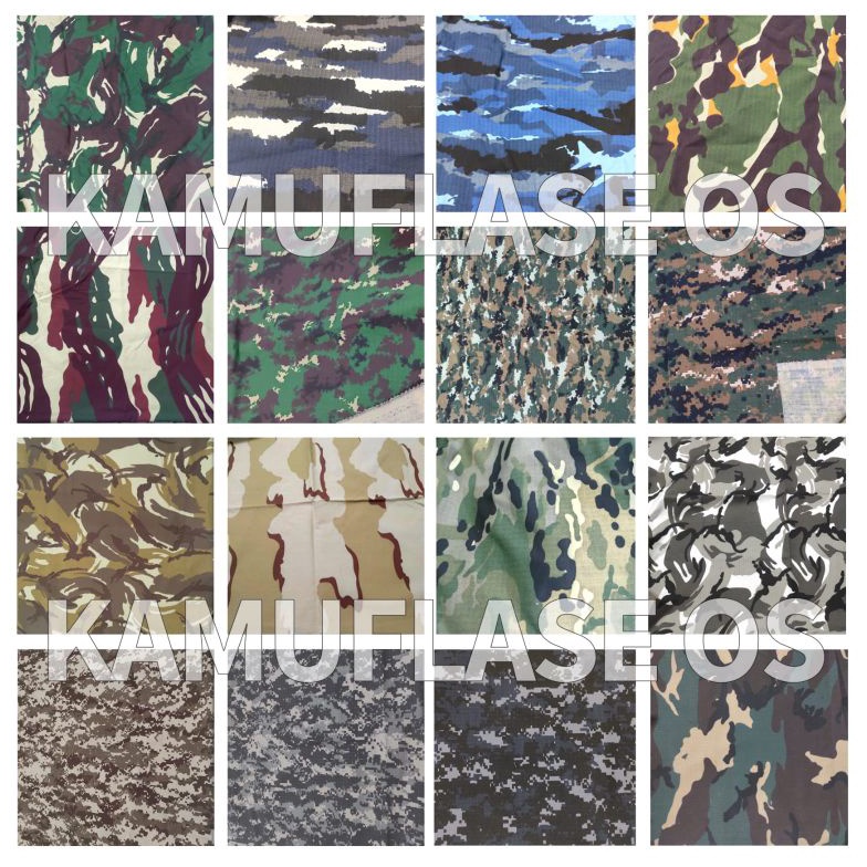 Jual KODE V79T Bahan kain Ripstop loreng army kain loreng Brimob TNI AD ...