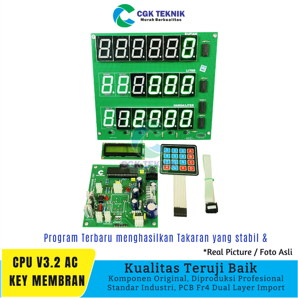 Jual CGK TEKNIK - PAKET CPU PERTAMINI POM MINI CGK V3.0 POMPA AC + KEYPAD + LCD1602 + 7SEGMEN ...