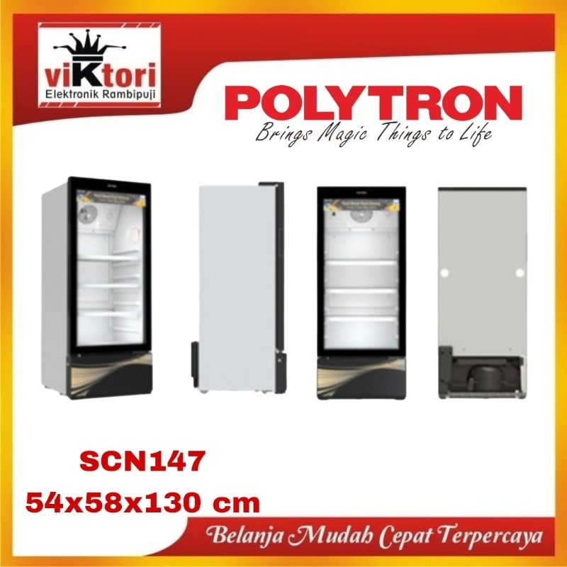 Jual POLYTRON SHOWCASE SCN147 / showcase 3 rak / lemari es minuman ...