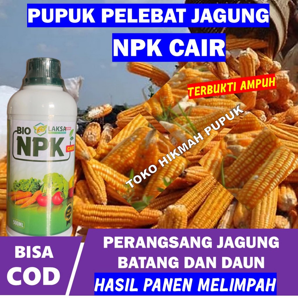 Jual Pupuk NPK CAIR LAKSA PERBANYAK JAGUNG BESAR & BANYAK 500 ML Panen Jagung Lebih Berbobot ...