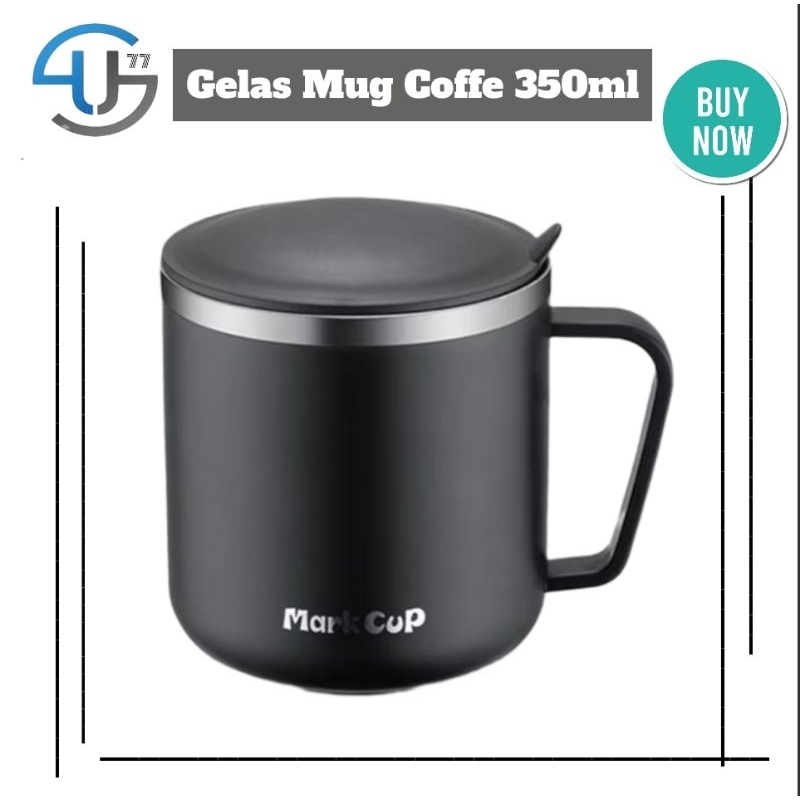 Jual Mug Gelas Coffe Stainless Steel Aesthe Tahan Panas Sus 304 350ML ...