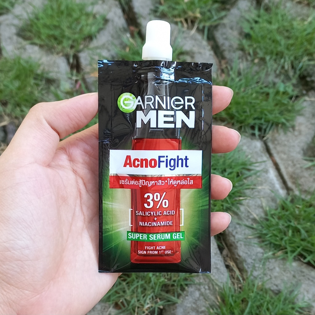 Jual Garnier Men Acno Fight Super Serum Gel 7ml TRAVEL SIZE | Shopee ...