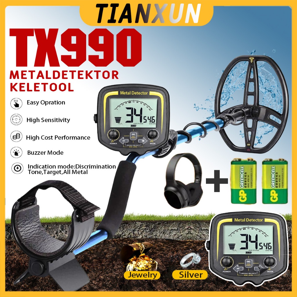 Jual alat pendeteksi emas TX990 metal detector pendeteksi emas metal ...