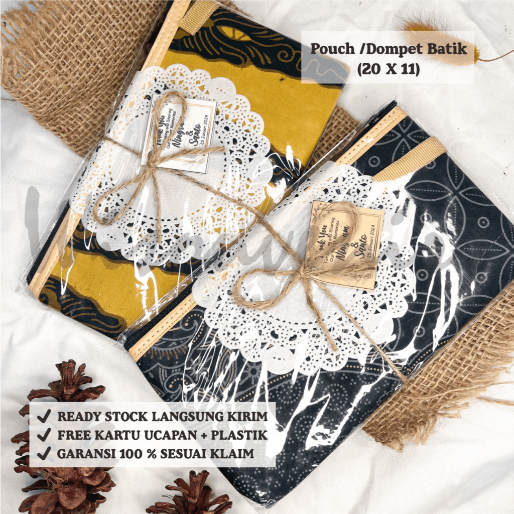 Jual PAKET HEMAT 100 BIJI SOUVENIR PERNIKAHAN POUCH BATIK KHAS JOGJA 20 x 11 CM PART 13 SOUVENIR ...