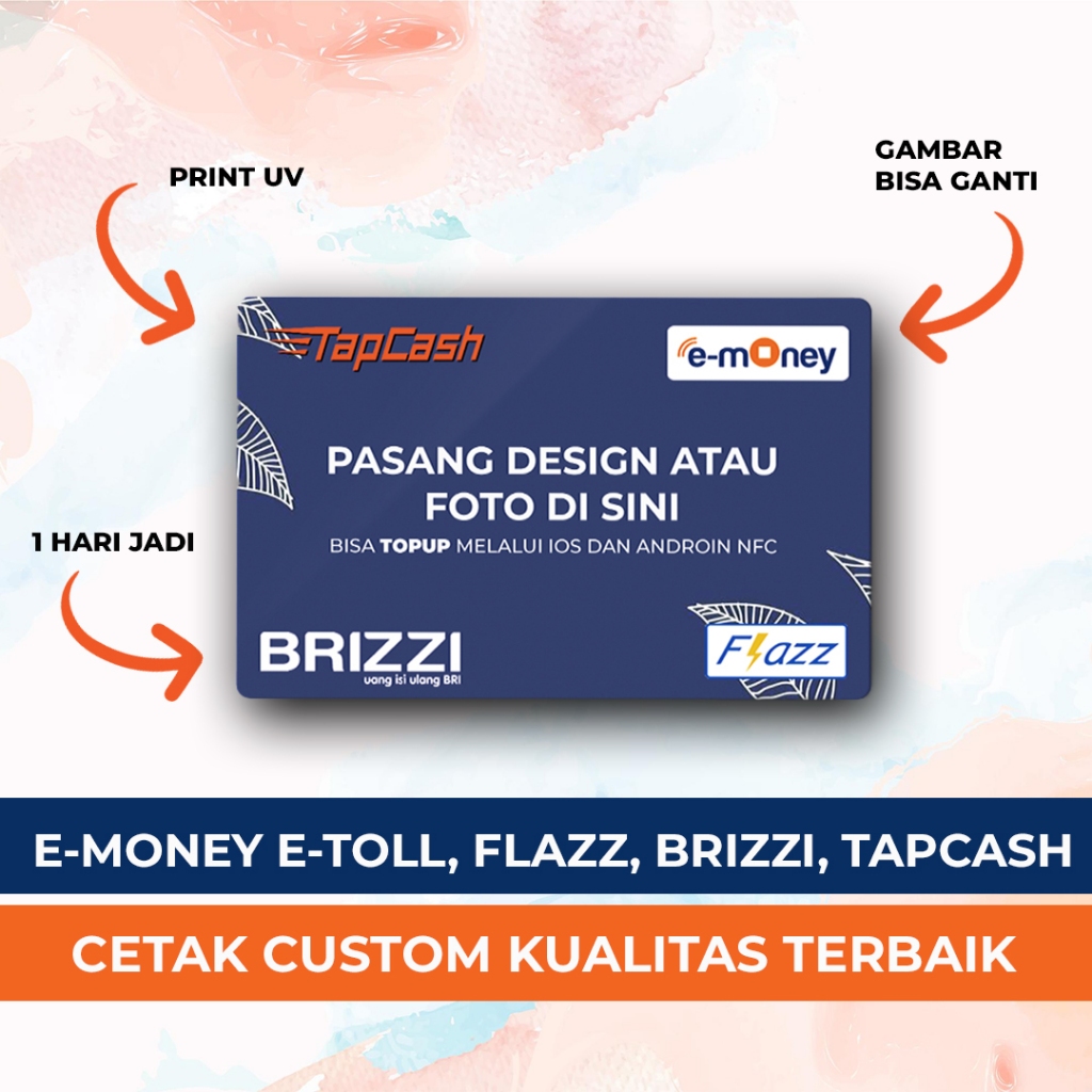 Jual Emoney Flazz Tapcash Brizzi Custom Cetak | Shopee Indonesia