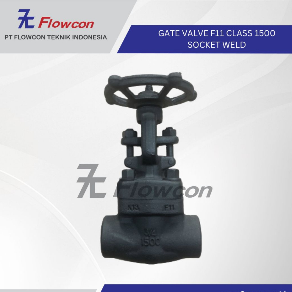 Jual GATE VALVE CLASS 1500 SOCKET WELD SIZE 3/4" FLOWCON | Shopee Indonesia