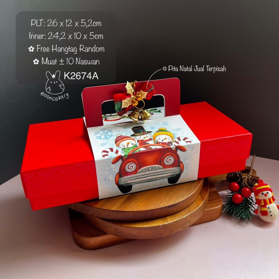 Jual (5pcs) Kotak Natal K2674 dus Cookies Nastar Christmas Box | K26 ...
