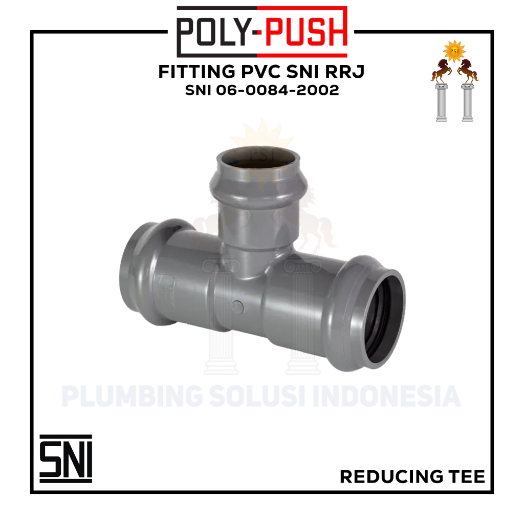 Jual Poly Push Reducer / Vlok Tee Seal Karet PVC SNI 6 x 3 Inch / 160 x 90 mm PVC SNI RRJ ...