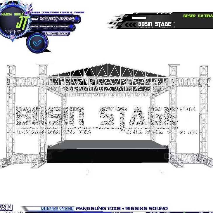 Jual SEWA PANGGUNG RIGGING 10X8 + COVER SOUND FULL RIGGING | Shopee ...