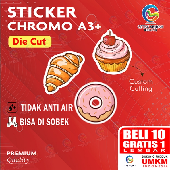 Jual Cetak Sticker Kromo A3 Finishing Die Cut | Shopee Indonesia