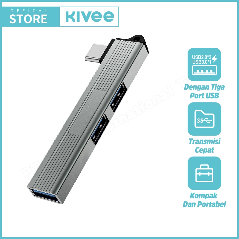Jual KIVEE USB Hub Type C to USB 3.0 3-in-1 docking station 5Gbps untuk ...