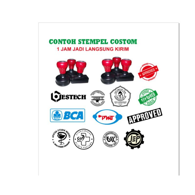 Jual stempel otomatis stempel warna stempel toko nama dan stempel perusahaan | Shopee Indonesia
