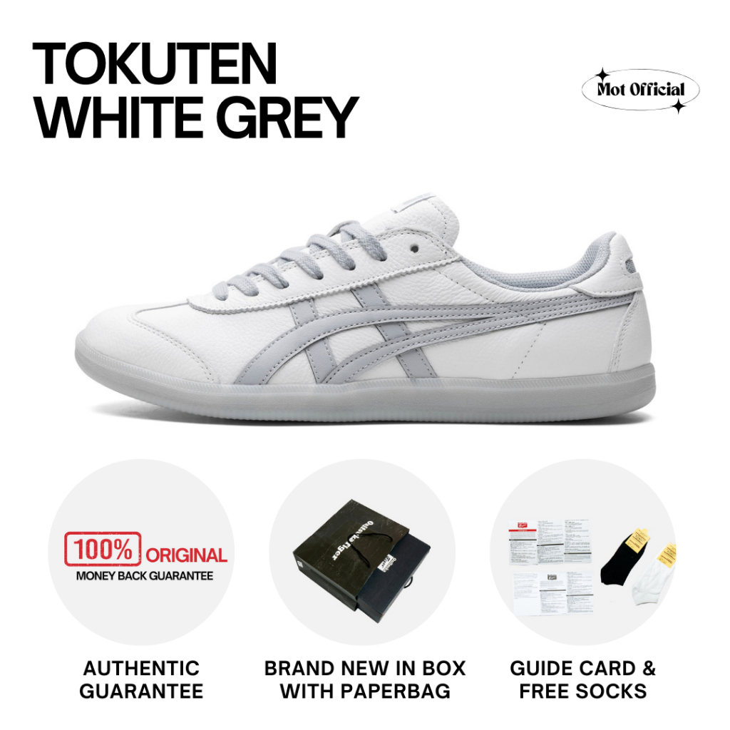 Jual Sepatu Sneakers 0nitsuka Tiger Tokuten White Light Grey | Shopee ...