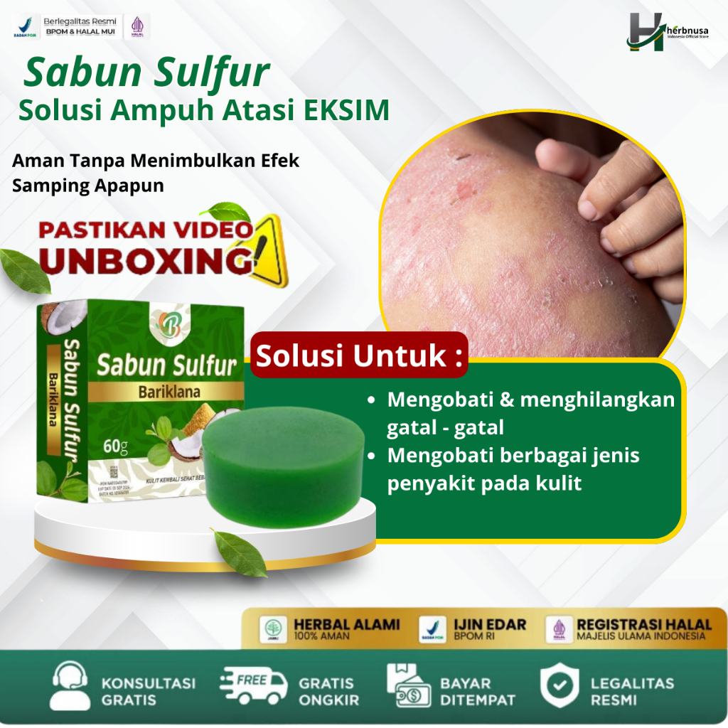 Jual Sabun Sulfur Bariklana - Obat Gatal Eksim, Gatal Selangkangan Dan ...