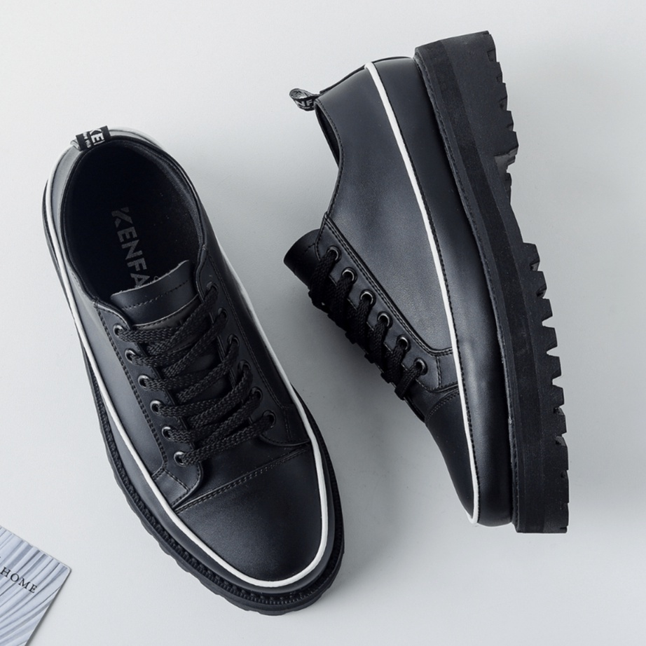 Jual Kenfa Liner Black Sepatu Casual Pria Formal Kerja Kantor Oxford ...