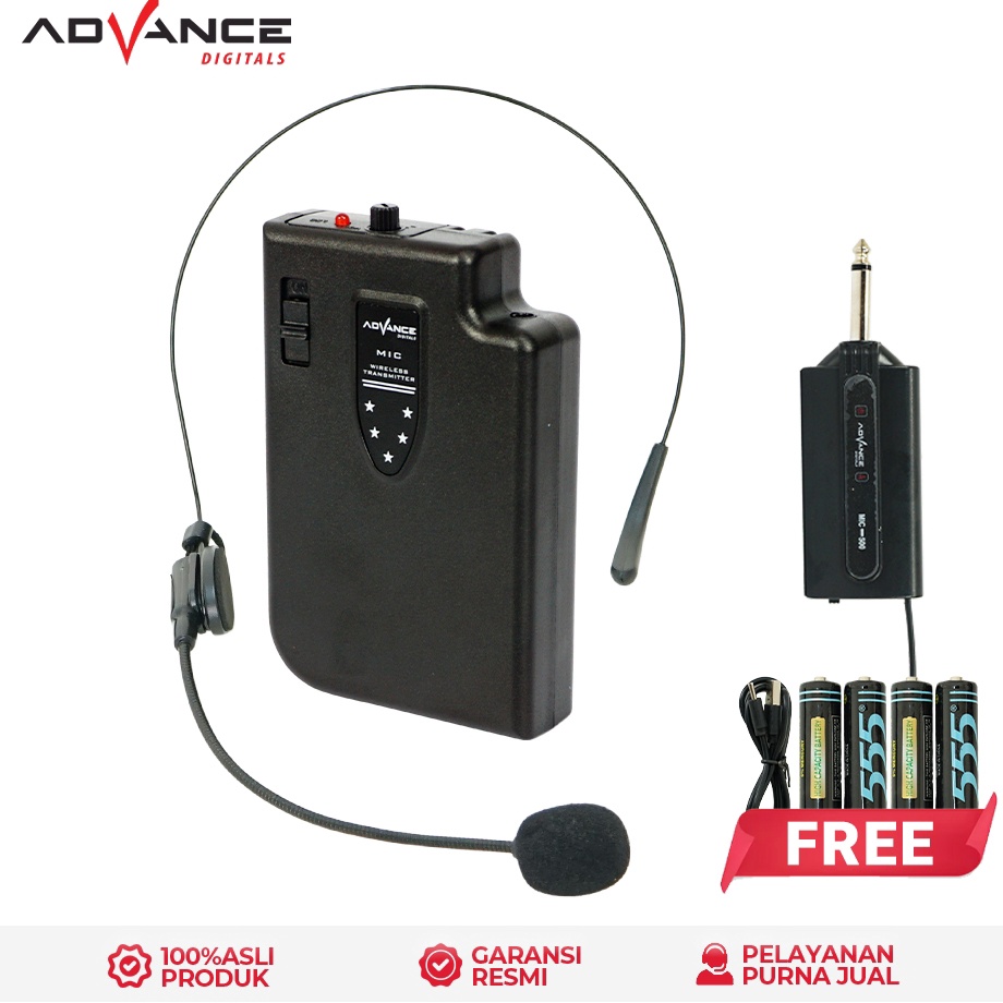 Jual Harga Sekarang Advance MIC5 Mic Clip On Bando Wireless Microphone ...