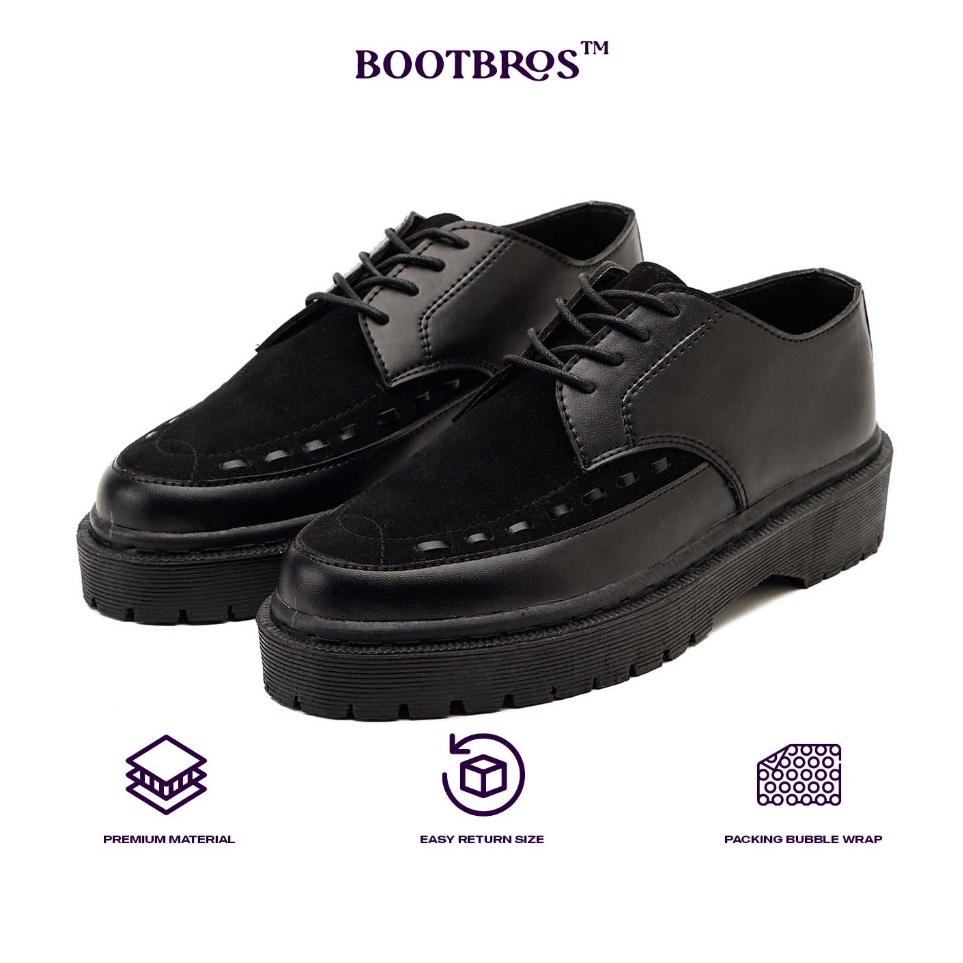 Jual KODE Y53I Bootbros FUTON Sepatu Derby Boots Casual Suede Tali ...