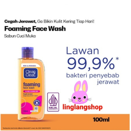 Jual Clean Clear 100mL FOAMING Face Wash Sabun botol Cuci Muka ...