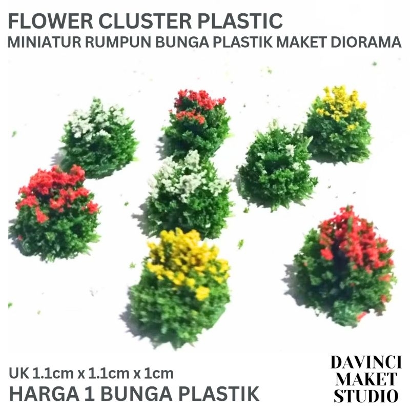 Jual (Satuan) PB Plastik Bunga Miniatur Tanaman Rumpun Semak Maket ...