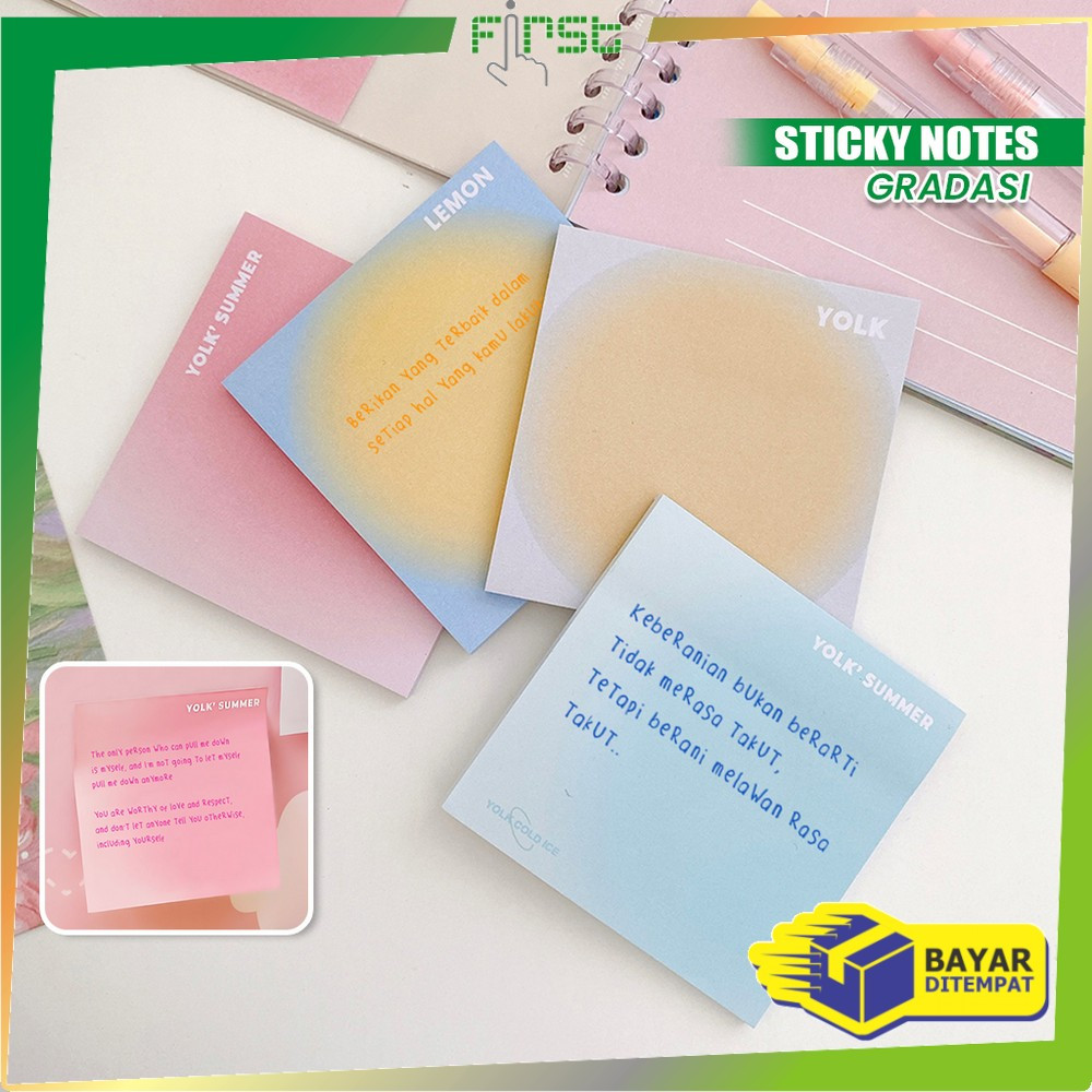 Jual FH-A102 Sticky Notes Gradasi Polos Isi 50 Lembar Alat Tulis Kantor ...