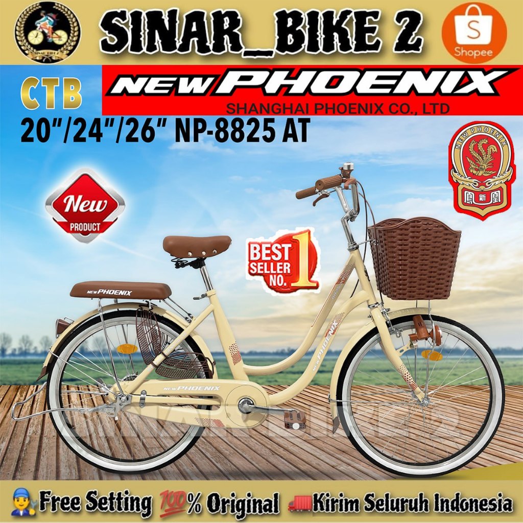 Jual Sepeda Keranjang Dewasa NEW PHOENIX NP 8825 AT & NP 9918 & NP 8850 ...