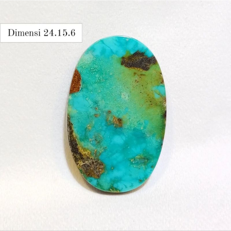 Jual Batu Pirus Persia Gradasi Dwi Warna Apik Top Item | Shopee Indonesia