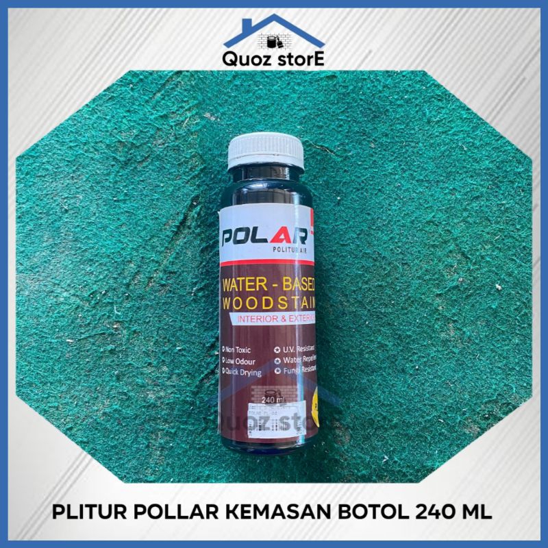 Jual Plitur Kayu / Woodstain POLAR Water Base 240ml | Shopee Indonesia