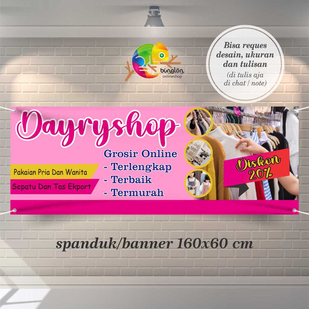 Jual Cetak Spanduk Banner Toko Baju | Shopee Indonesia