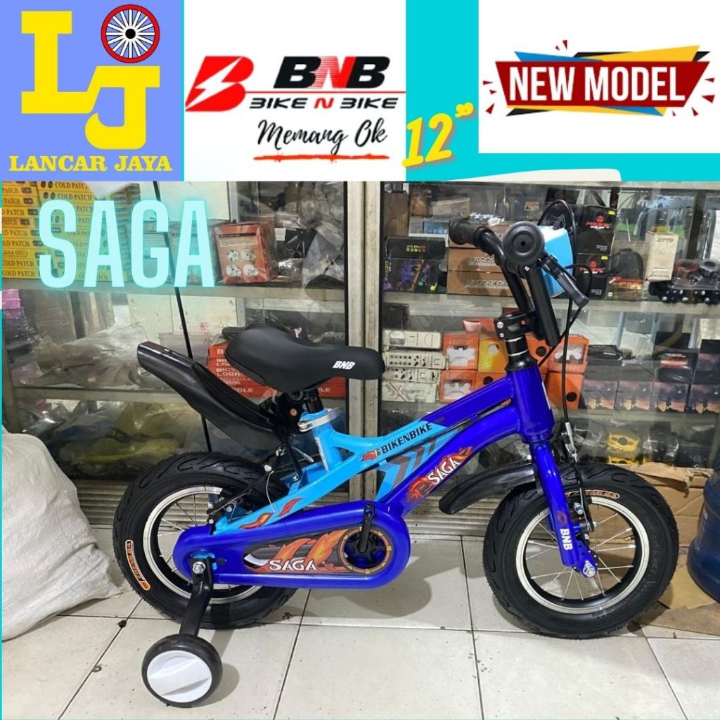 Jual Sepeda BMX 12" Inch Anak Laki-laki Cowok BNB SAGA BIKENBIKE 2.5-4 ...