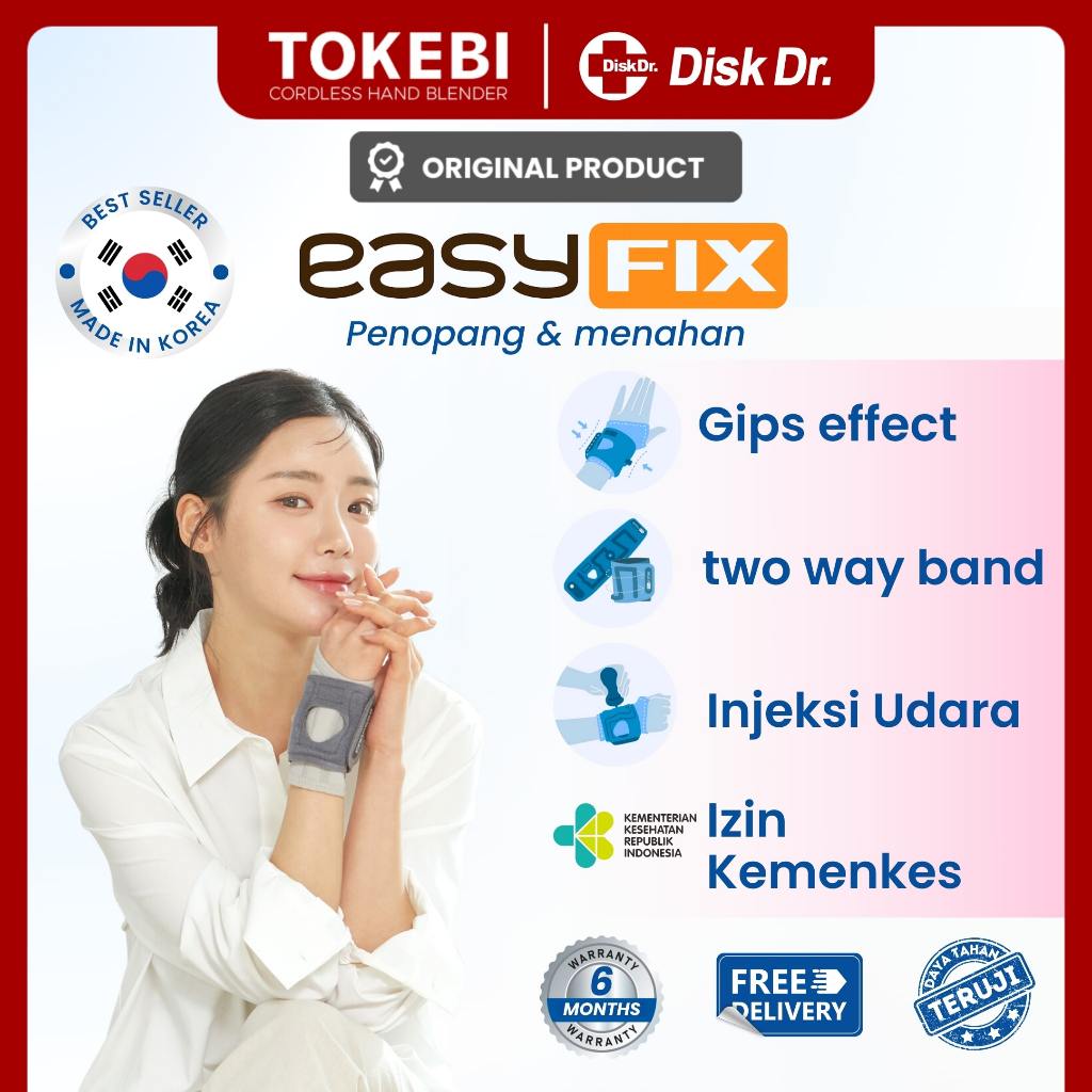 Jual WRIST SPLINT HAND SUPPORT DISK DR EASYFIX - TERAPI TANGAN KESELEO / TERKILIR | Shopee Indonesia