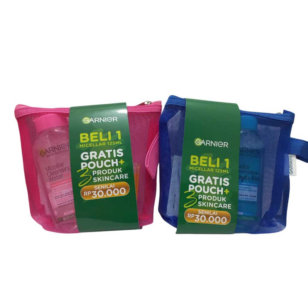 Jual Garnier Micellar Water 125ml Gratis Pouch + Produk Skincare ...