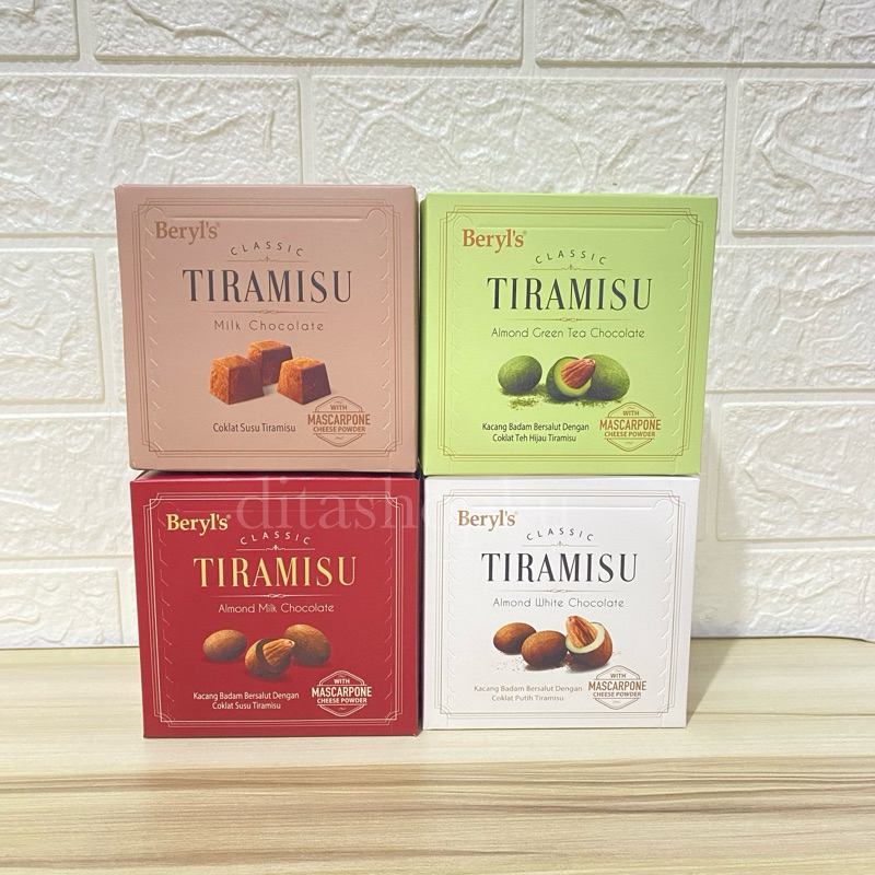 Jual BERYL’S Chocolate Classic Tiramisu Matcha Almond White 65 gr / Coklat Beryl’s Malaysia ...