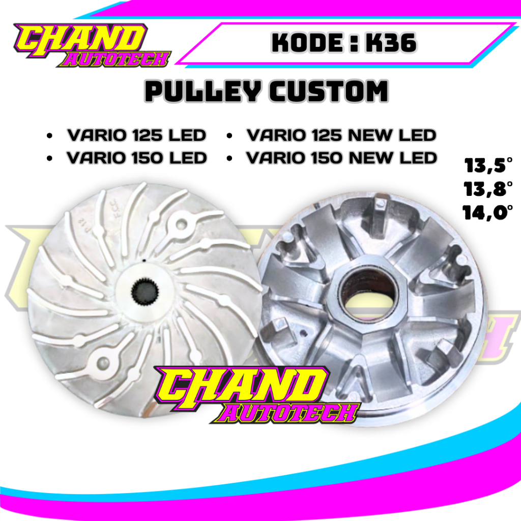 Jual Pully Pulley Custom Vario 125 150 Interlock 13,8 13,5 14 Derajat ...