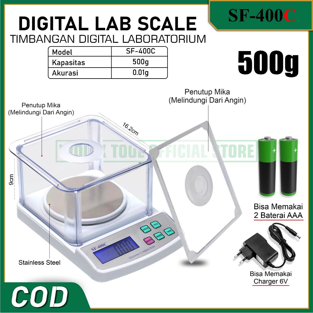 Jual Timbangan Digital SF400C 500g 0.01g Timbangan Laboratorium Kue Dapur Bubuk Obat Emas ...
