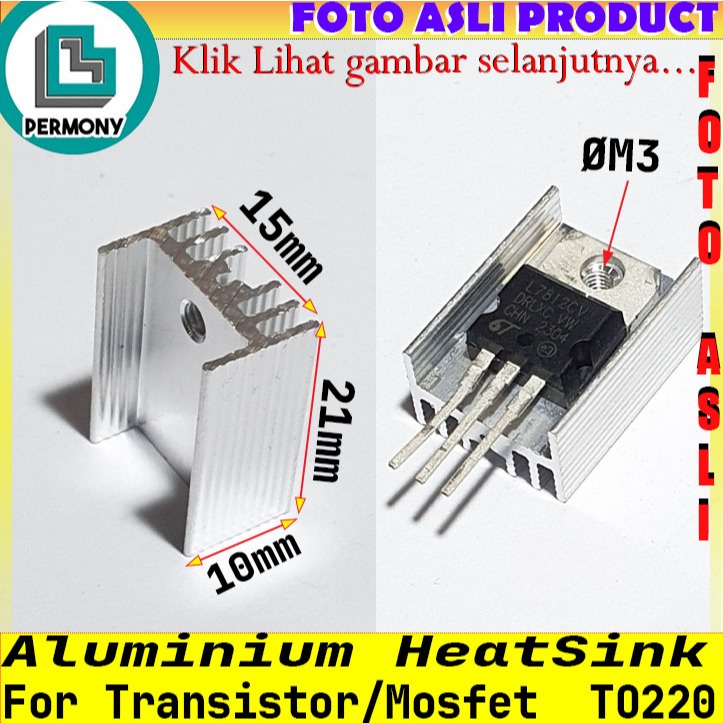 Jual Heatsink TO220 Heat sink TO 220 Transistor mosfet pendingin ...