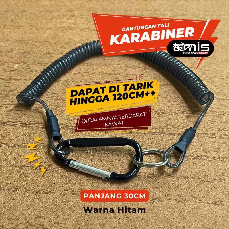 Jual Tali Per Spiral Karabiner Gantungan Kunci Carabiner Aksesoris Alat ...
