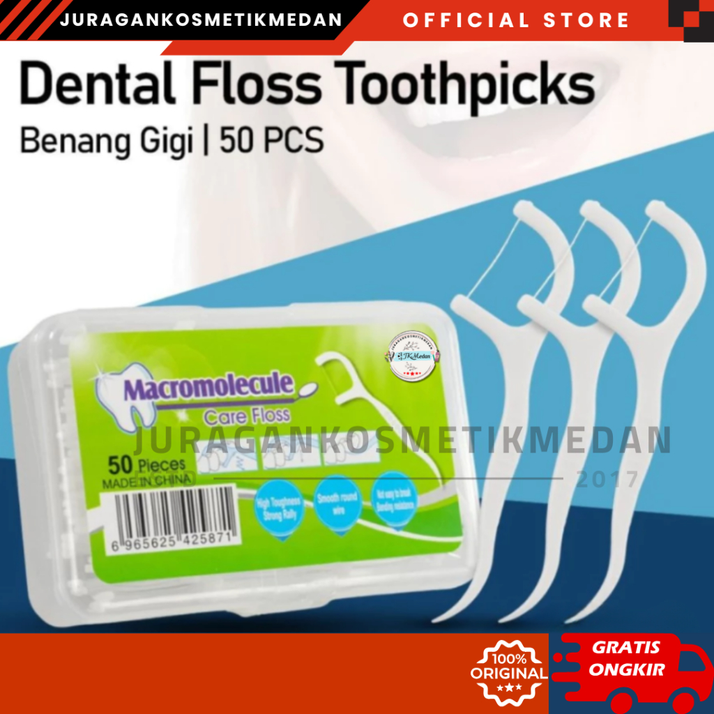 Jual DENTAL FLOSS STICK BENANG GIGI STIK STIK TUSUK GIGI BENANG FLOSSER ...