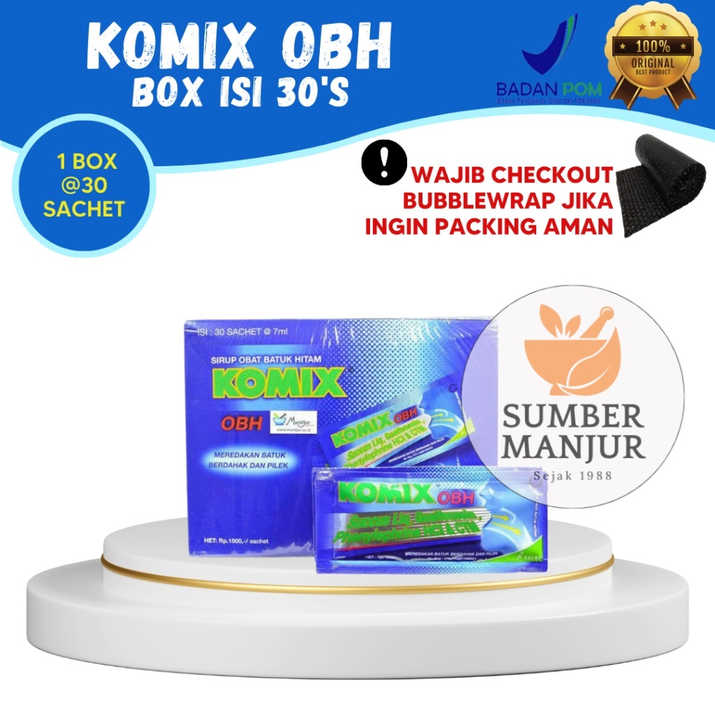 Jual KOMIX OBAT BATUK/ BOX ISI 30 SACHET VARIAN OBH | Shopee Indonesia