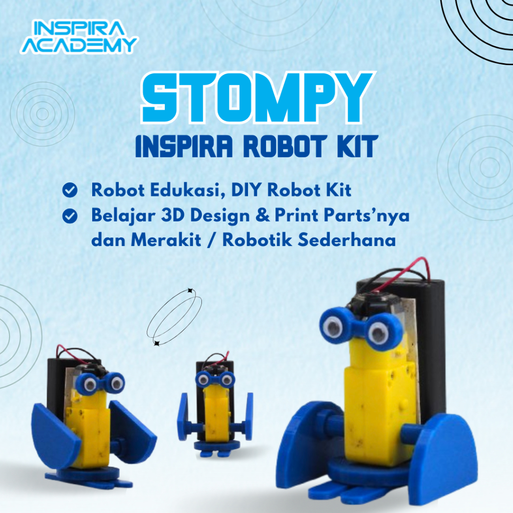 Jual INSPIRA - Stompy Robot DIY Kit Belajar 3D Design dan Robotic | Robot Edukasi | 3D Printing ...