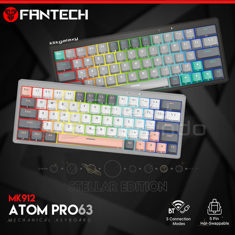 Jual Fantech MK912 ATOM PRO63 RGB Mechanical Gaming Keyboard - Mercury ...
